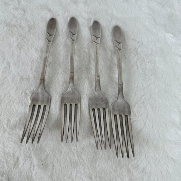 Oneida | Dining | 4 Oneida Lady Hamilton French Dinner Forks Art Deco ...